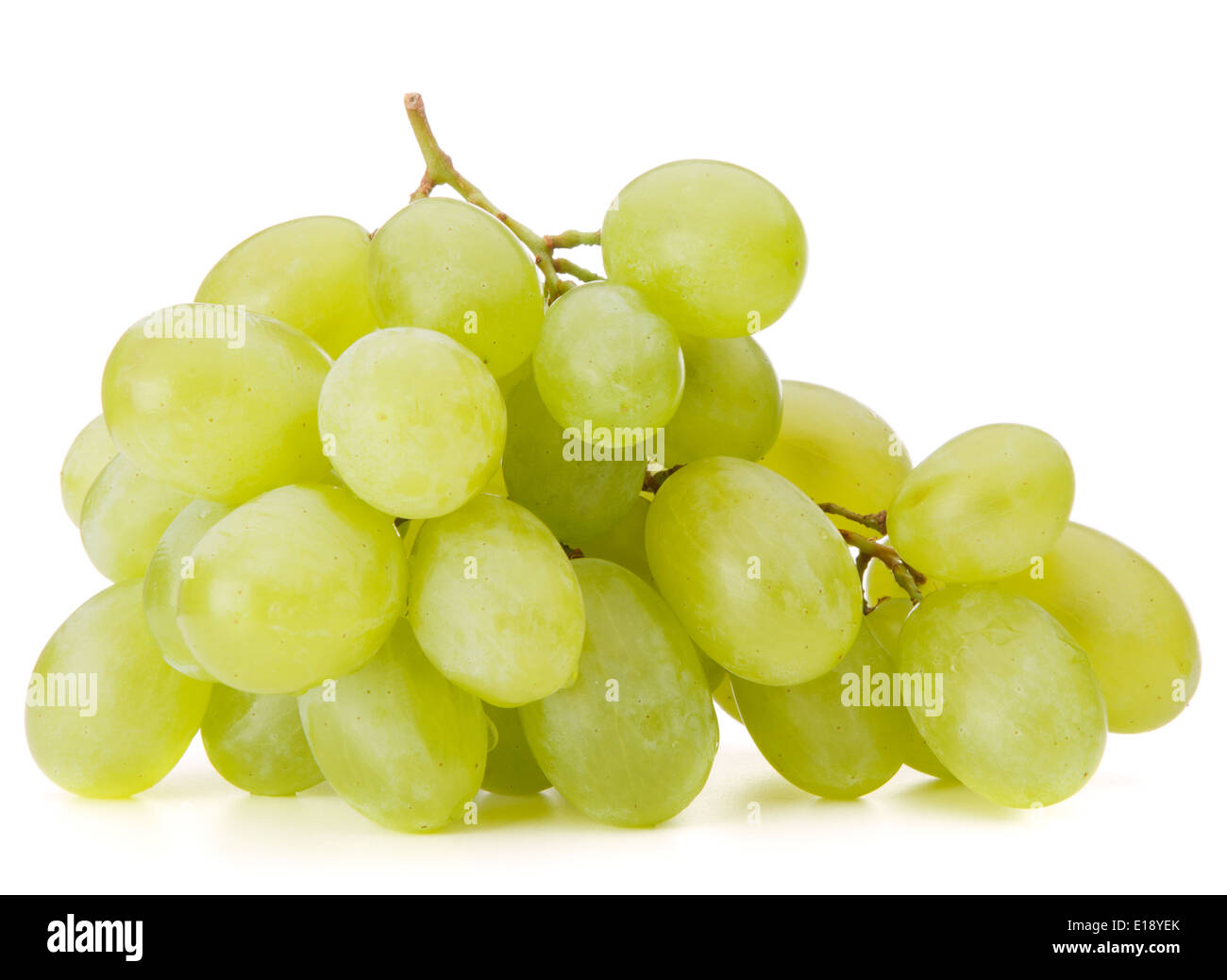 Green grape bunch isolated on white background cutout Stock Photo - Alamy