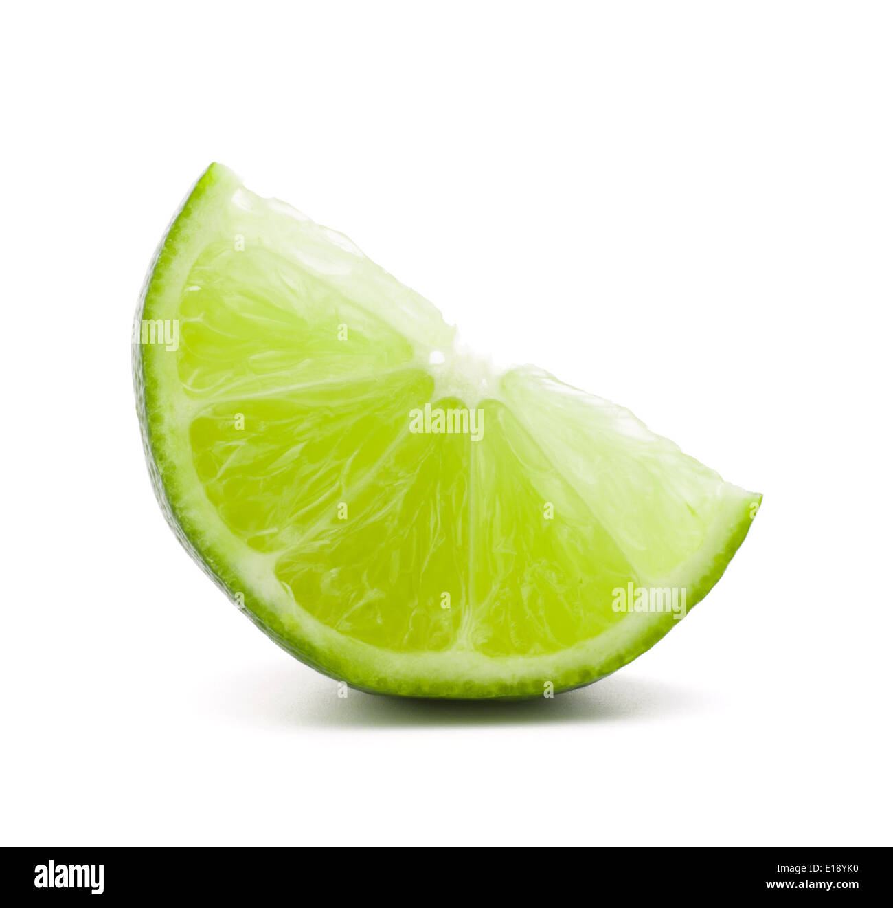 Citrus lime fruit segment isolated on white background cutout Stock ...