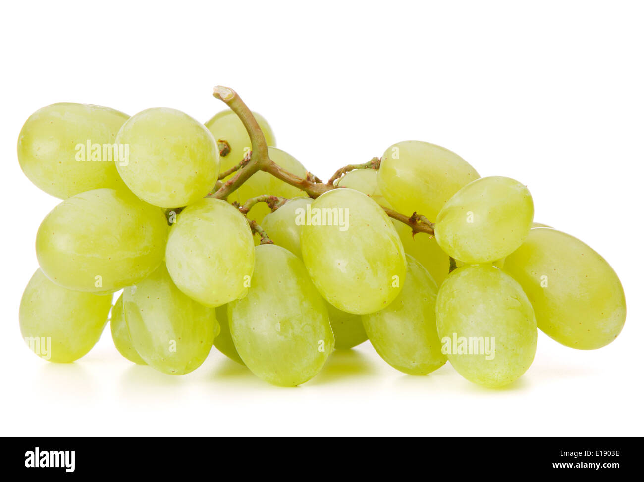 Green grape bunch isolated on white background cutout Stock Photo - Alamy