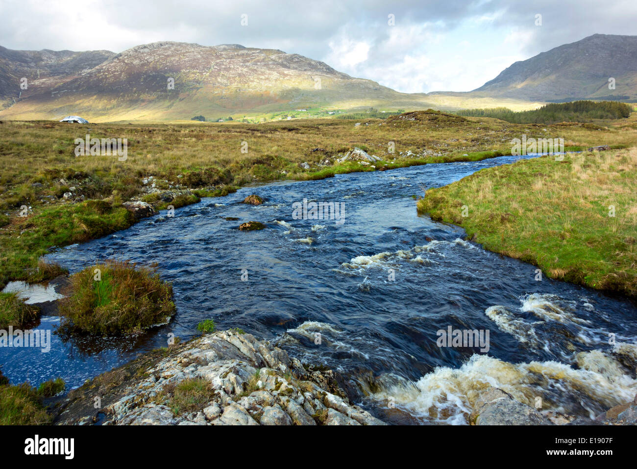 Water stream in Irish Landscape, Connemara, County Galway, Republic of ...