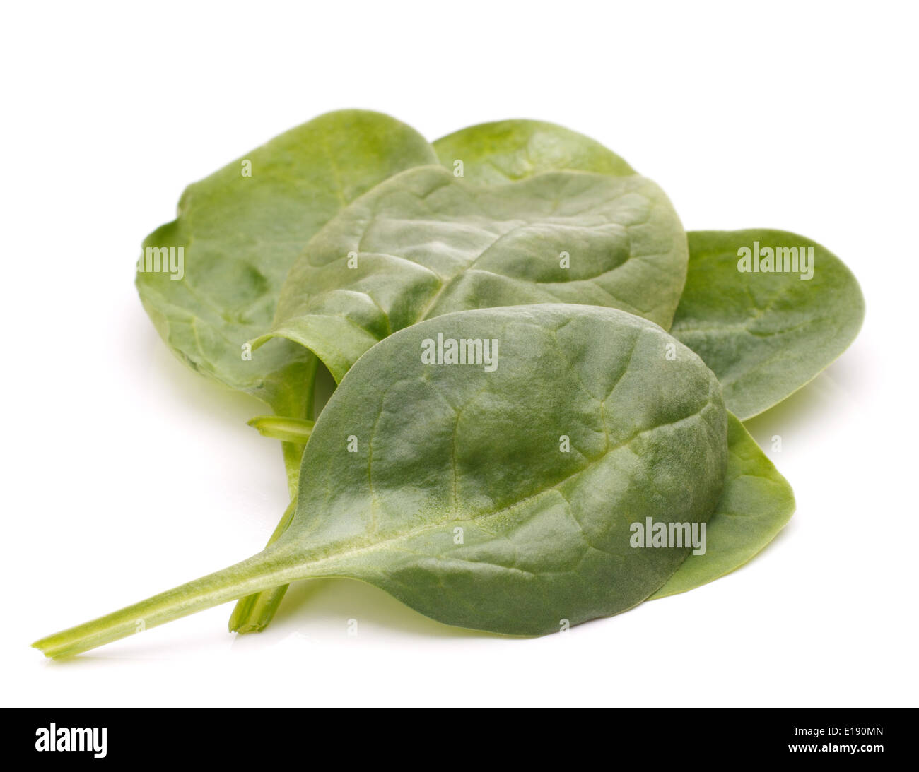 Spinach vegetables isolated on white background cutout Stock Photo - Alamy
