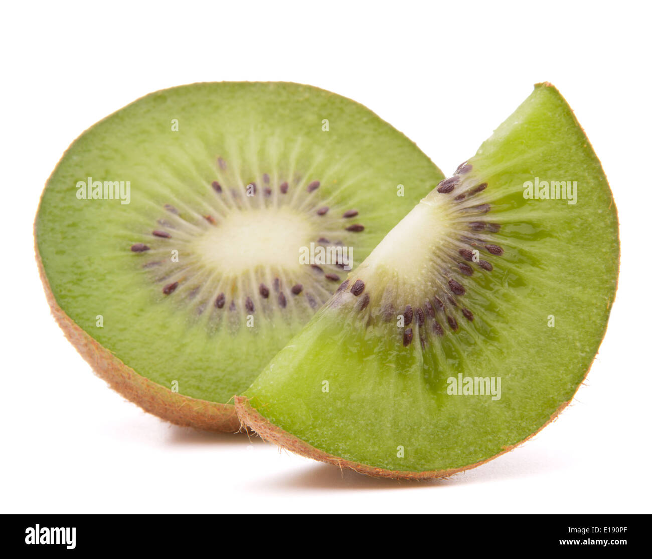 Sliced kiwi fruit segment isolated on white background cutout Stock ...