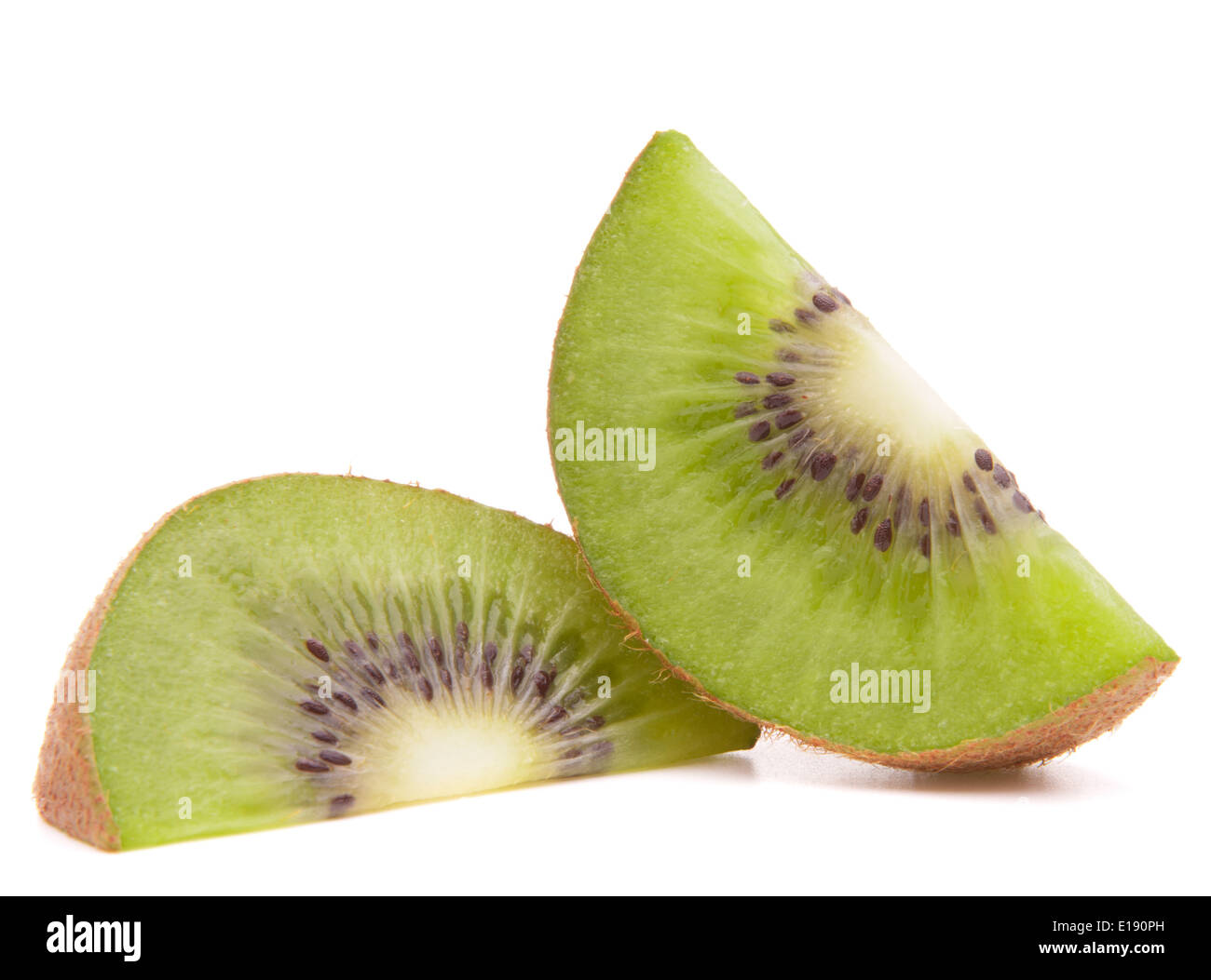 Sliced kiwi fruit segment isolated on white background cutout Stock ...