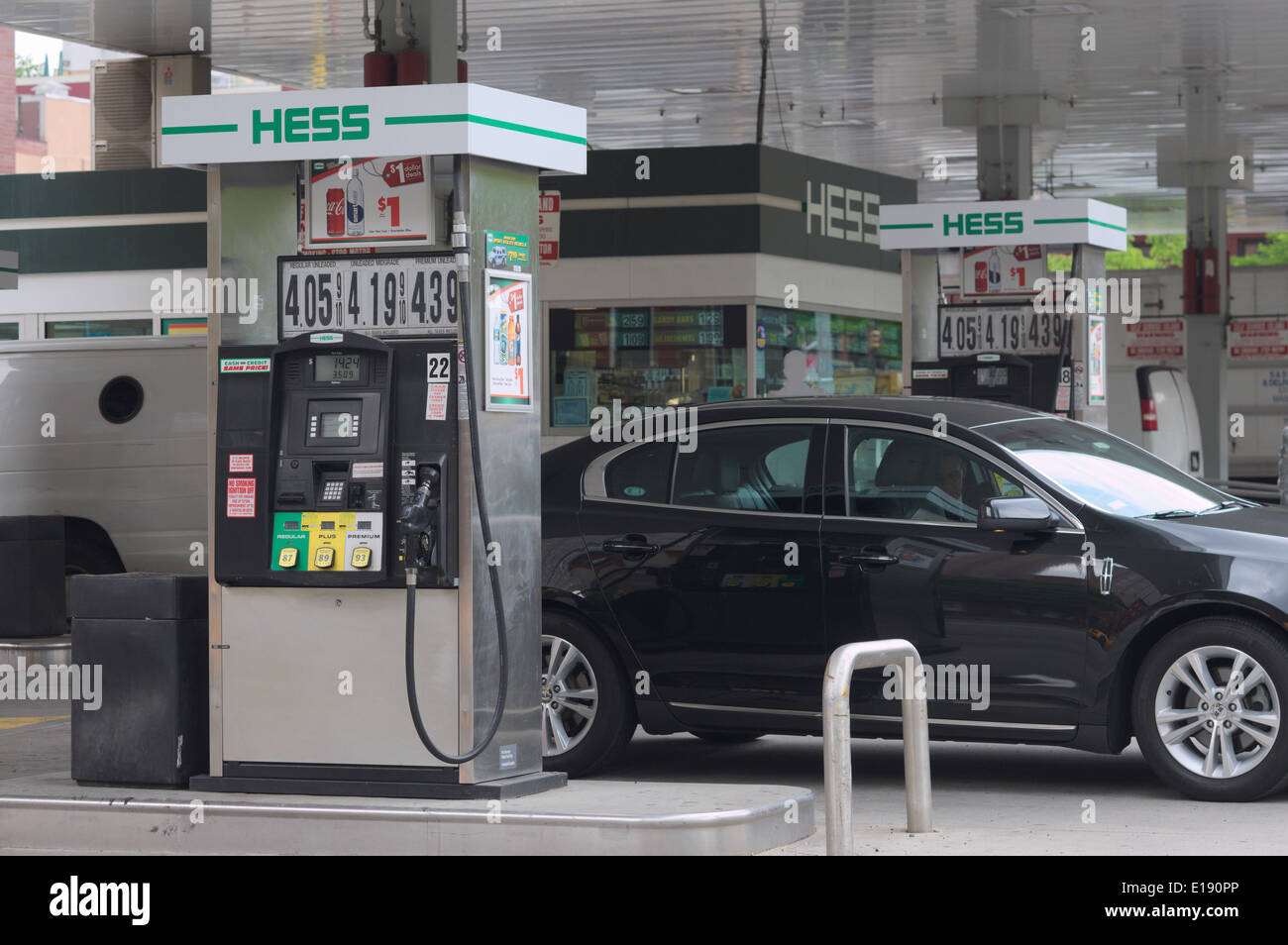 A Hess gas station in the Hell's Kitchen neighborhood of New York Stock ...