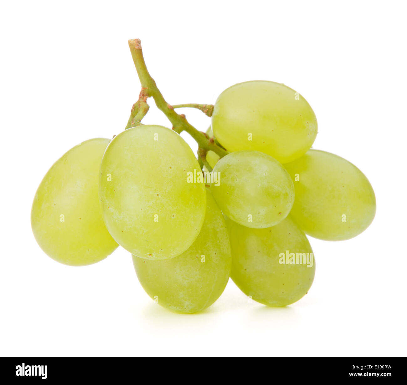 Green grape bunch isolated on white background cutout Stock Photo - Alamy