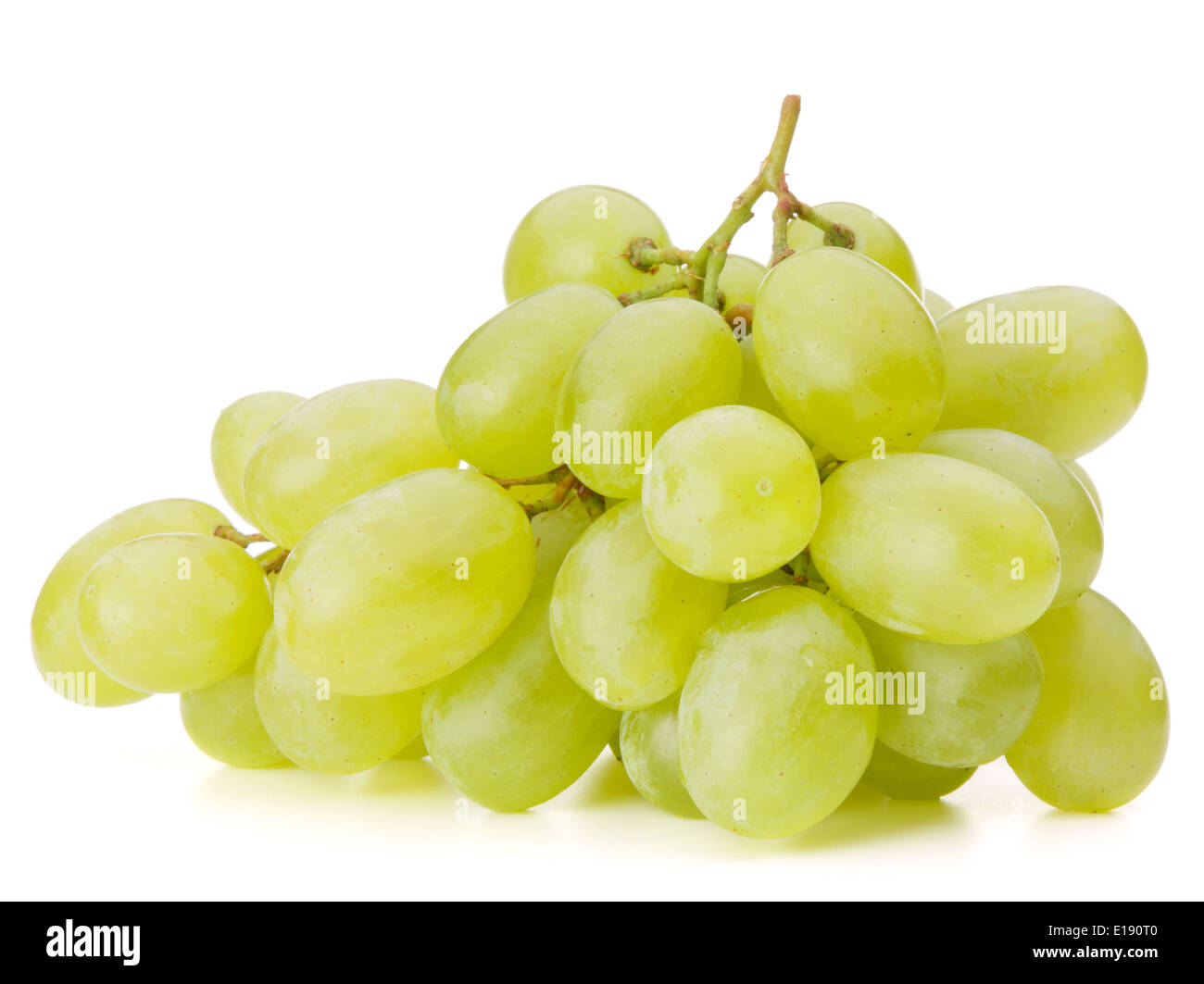 Green grape bunch isolated on white background cutout Stock Photo - Alamy