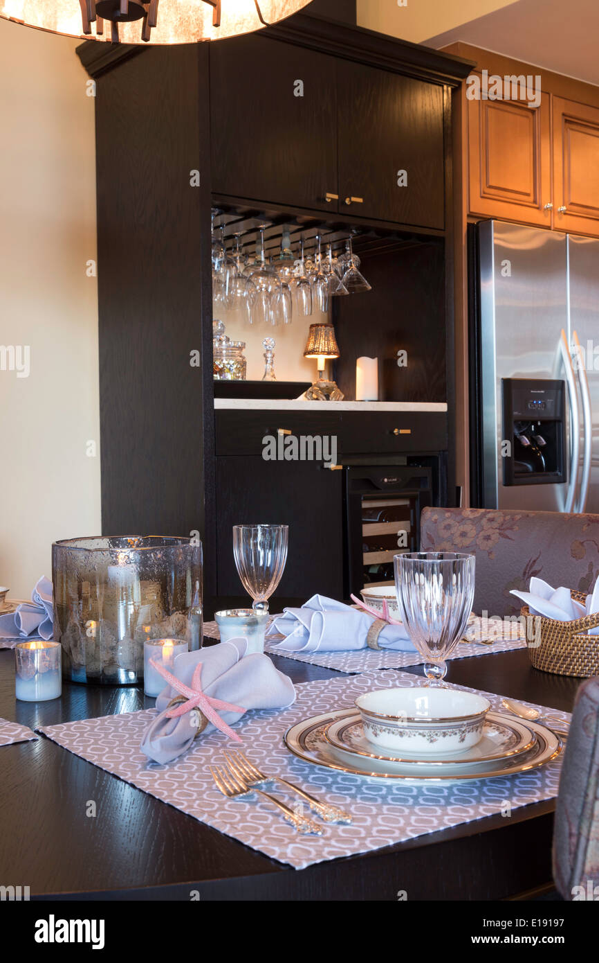 Showcase Dining Room Interior, USA Stock Photo - Alamy