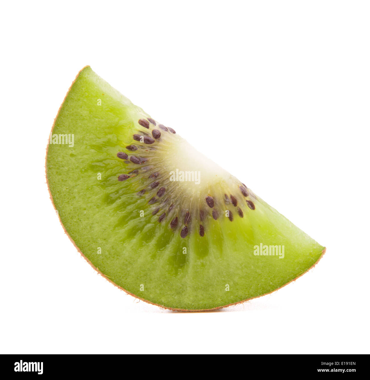 Sliced kiwi fruit segment isolated on white background cutout Stock ...