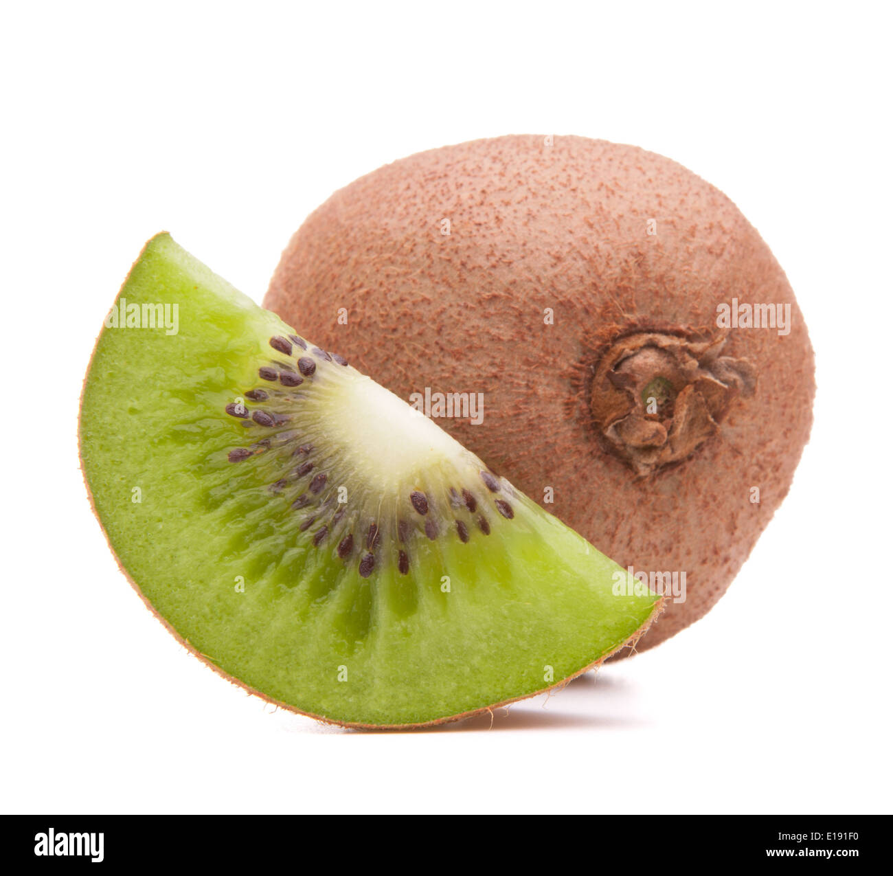 Sliced kiwi fruit segment isolated on white background cutout Stock ...