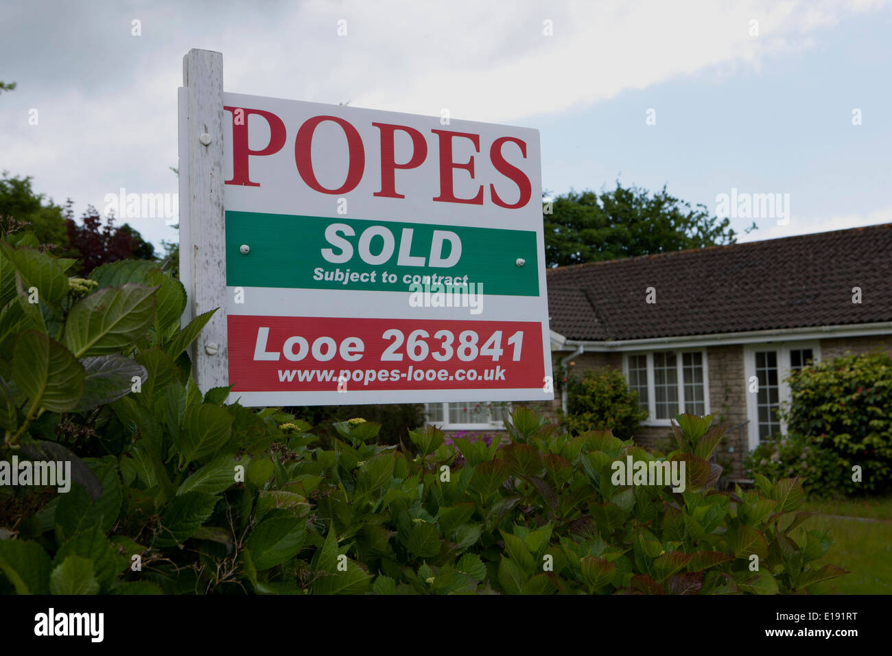 Estate Agents sign /board ( Sold ) outside a property which is sold ...