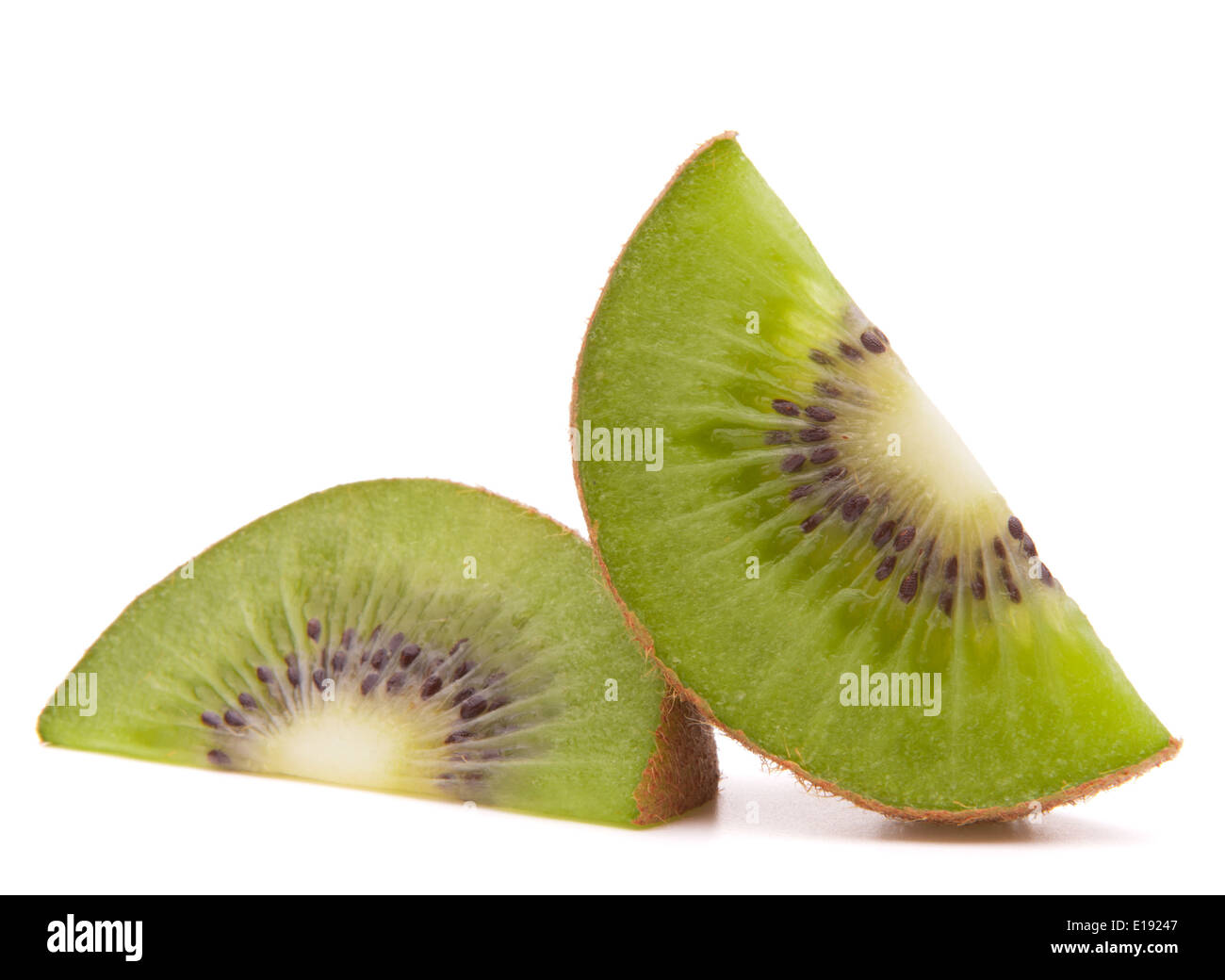 Sliced kiwi fruit segment isolated on white background cutout Stock ...