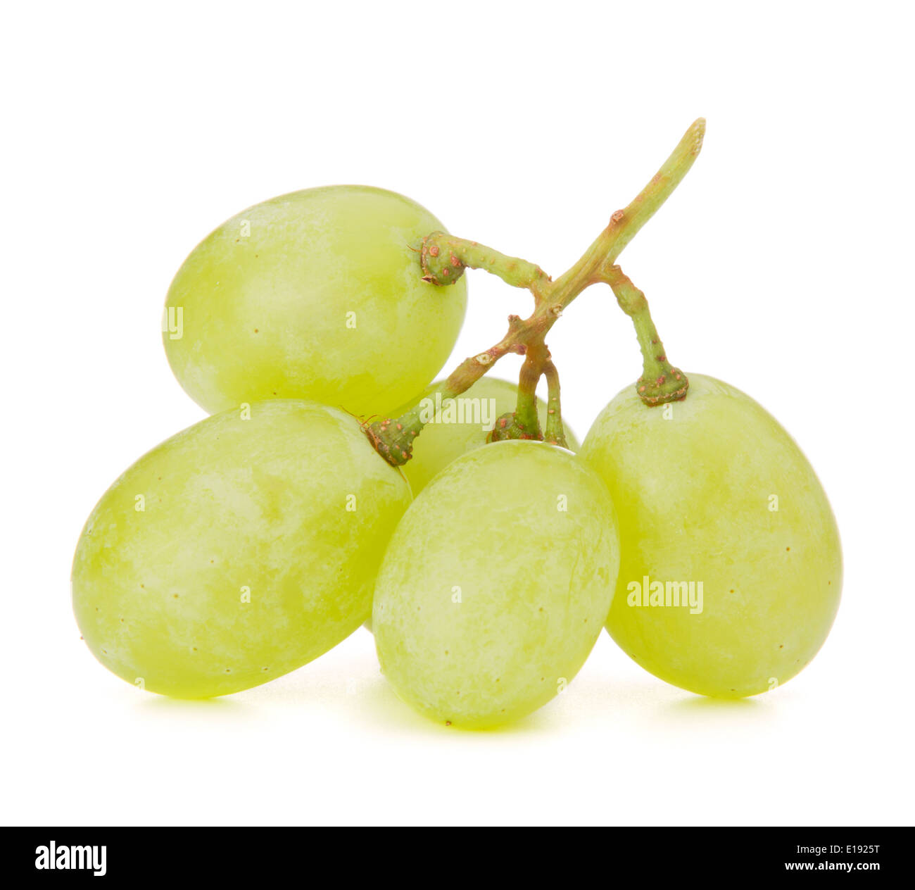 Green grape bunch isolated on white background cutout Stock Photo - Alamy