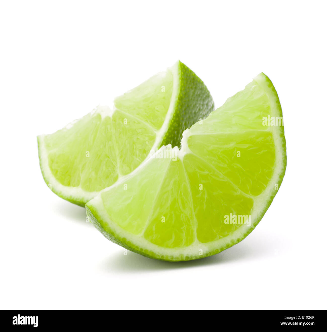 Citrus lime fruit segment isolated on white background cutout Stock ...