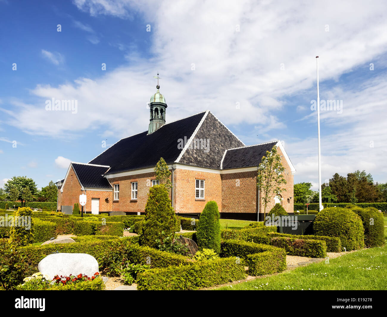 Church in Nordby, Fanoe, Esbjerg, Jutland, Denmark Stock Photo - Alamy
