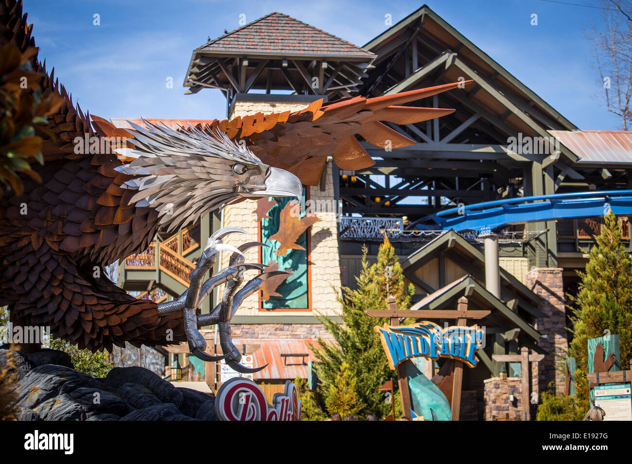 Wild Eagle, America's first wing coaster, is pictured in Dollywood theme park in Pigeon Forge ...
