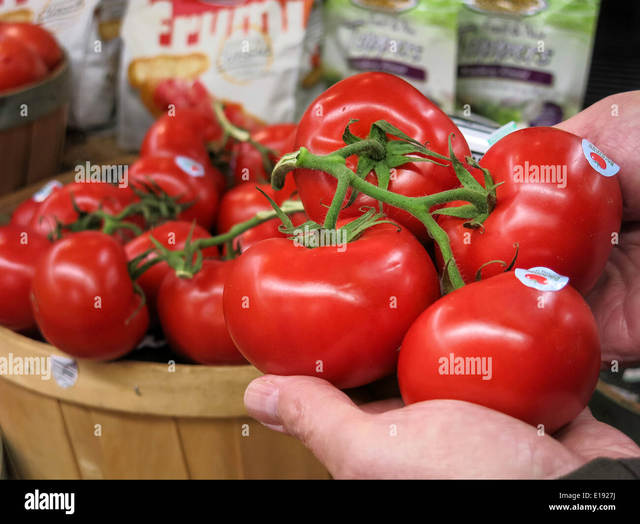 Vine Ripened Tomatoes, Produce Section, Gristedes Grocery Store, NYC ...