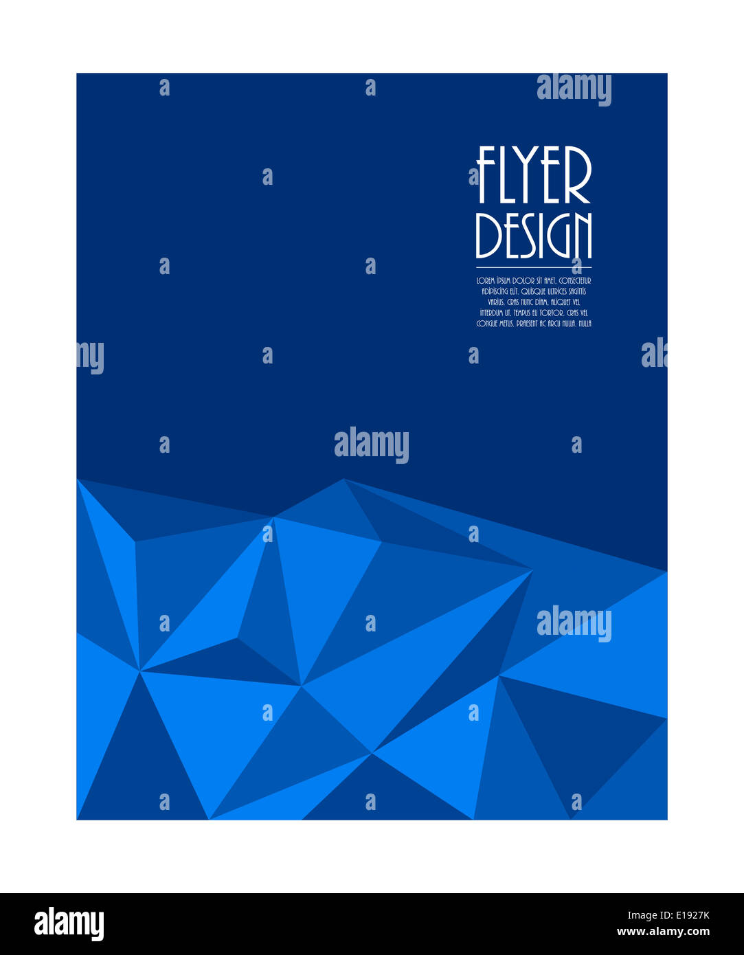 business flyer with modern triangle design Stock Photo - Alamy