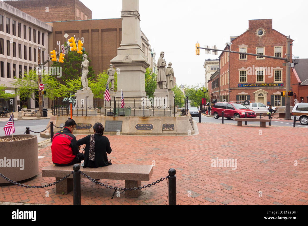 Soldiers and Sailors monument in Penn Square Lancaster PA Stock Photo ...