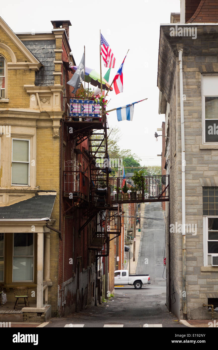 steep street in Lancaster PA Stock Photo - Alamy