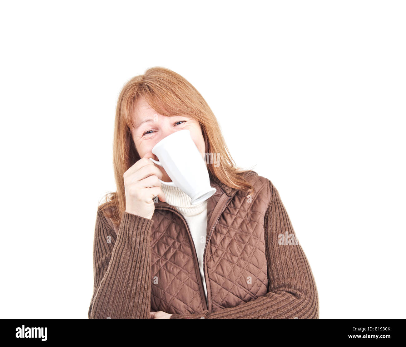 Portrait of a happy cheerful funny female laughing Stock Photo - Alamy