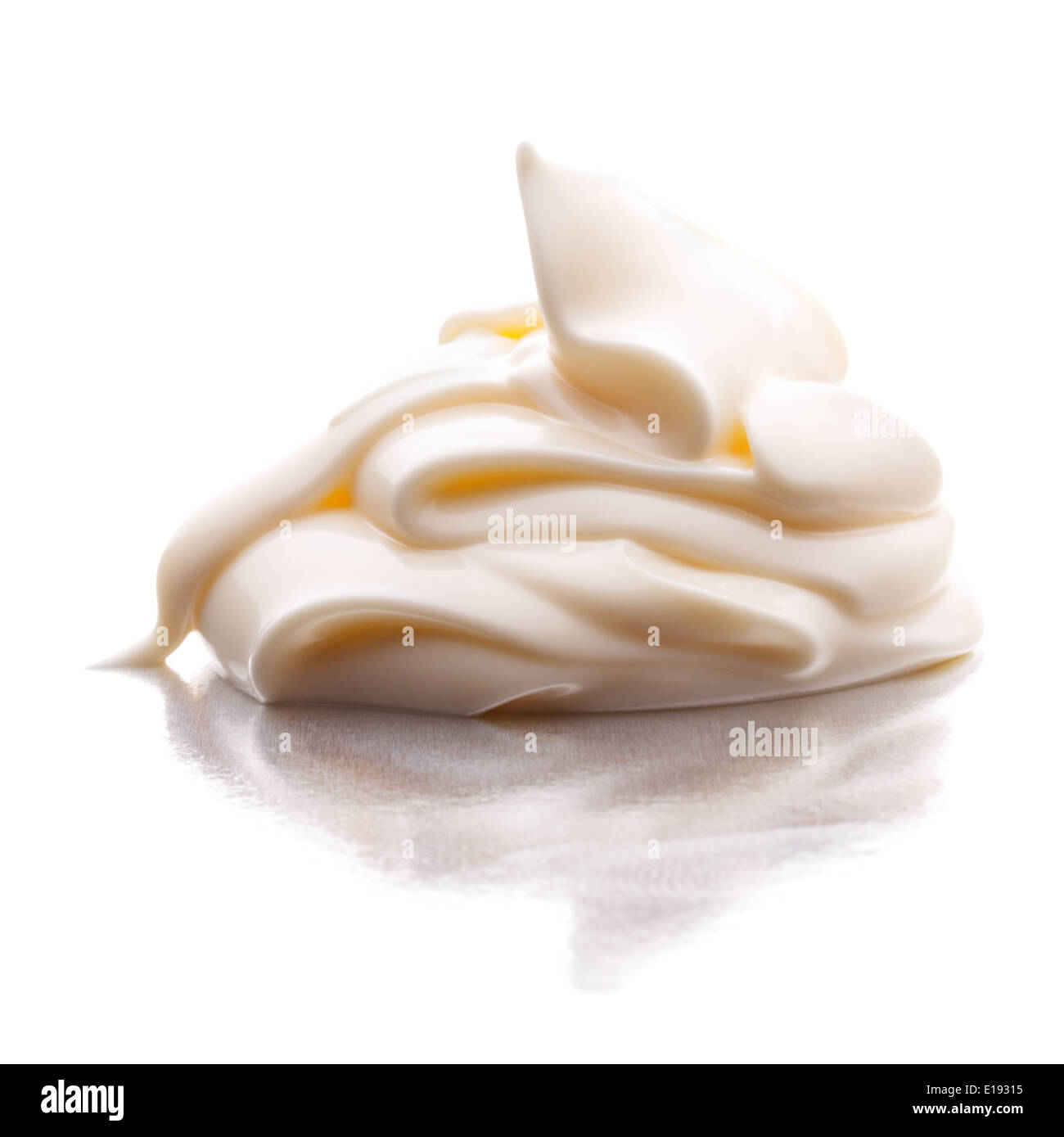 Mayonnaise swirl isolated on white background cutout Stock Photo - Alamy