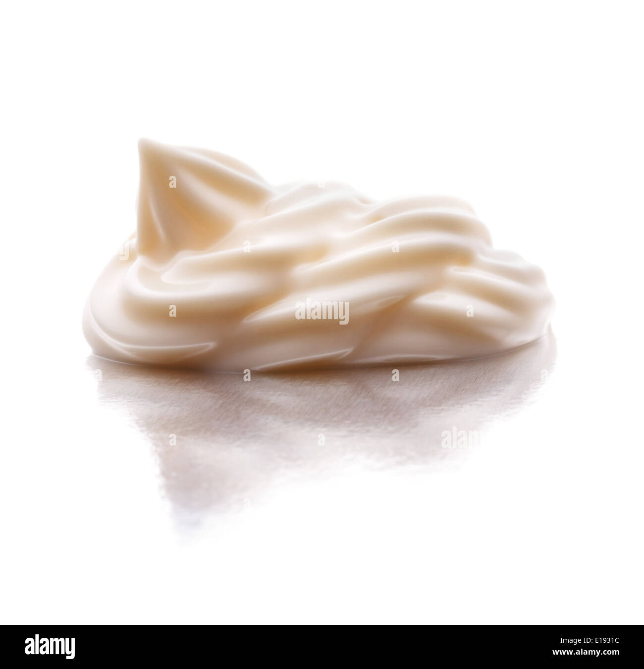 Mayonnaise swirl isolated on white background cutout Stock Photo - Alamy