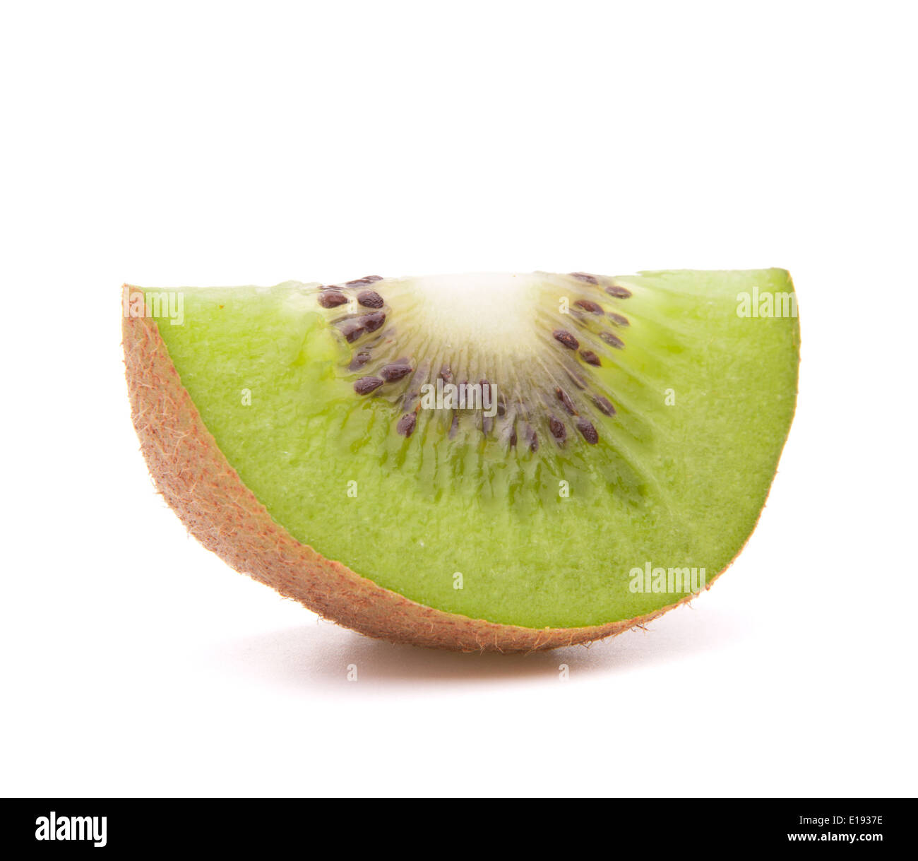 Sliced kiwi fruit segment isolated on white background cutout Stock ...