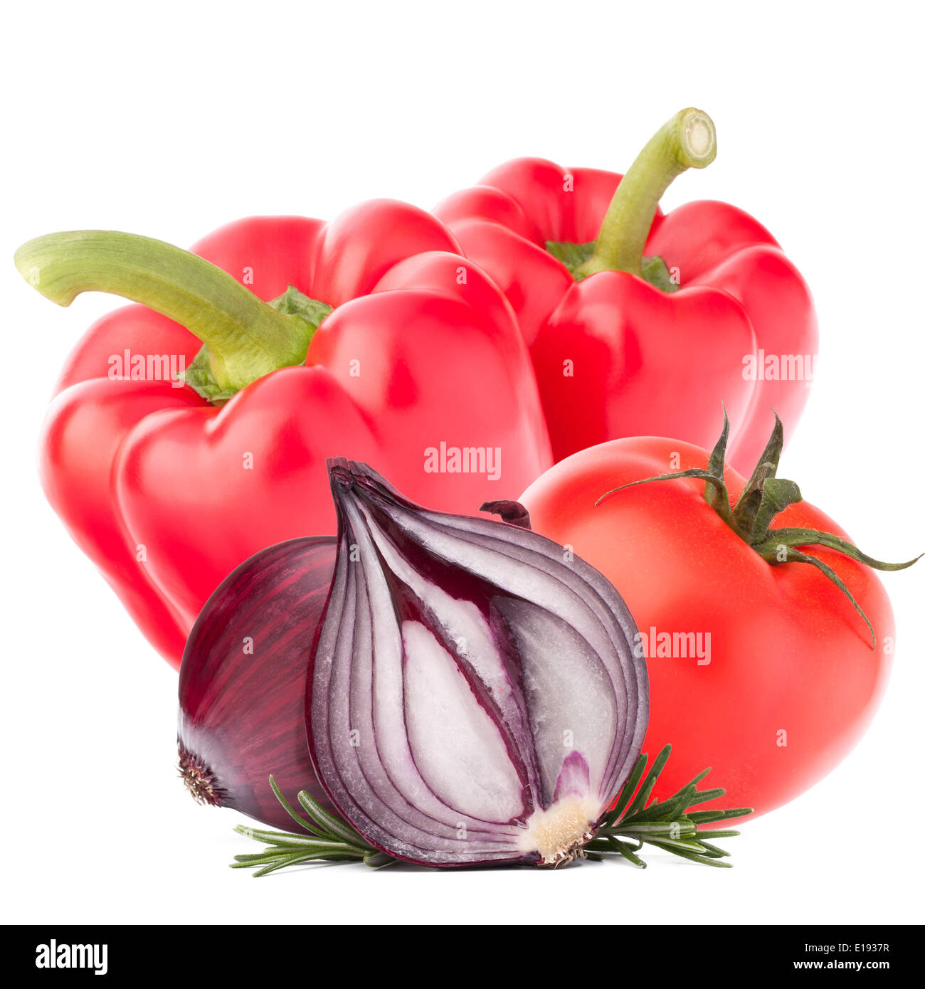 Sweet vegetables still life isolated on white background cutout Stock ...