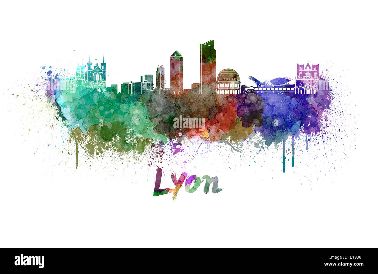 Lyon architecture Cut Out Stock Images & Pictures - Alamy
