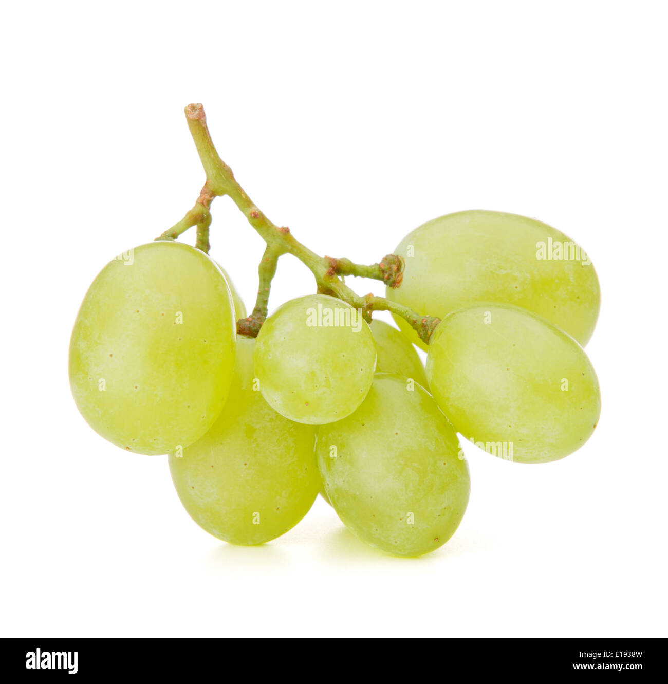 Green grape bunch isolated on white background cutout Stock Photo - Alamy