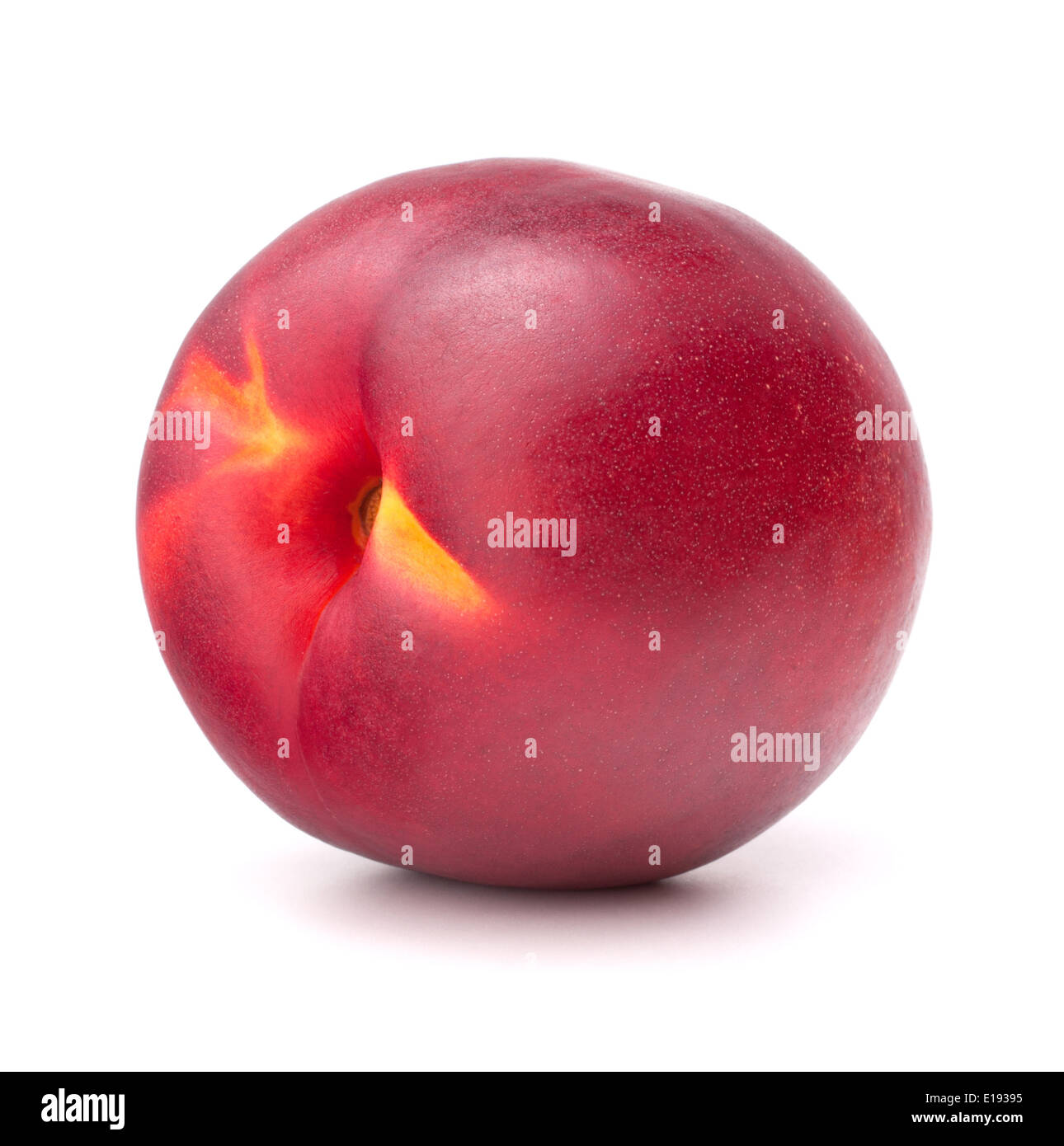 Nectarine fruit isolated on white background cutout Stock Photo - Alamy