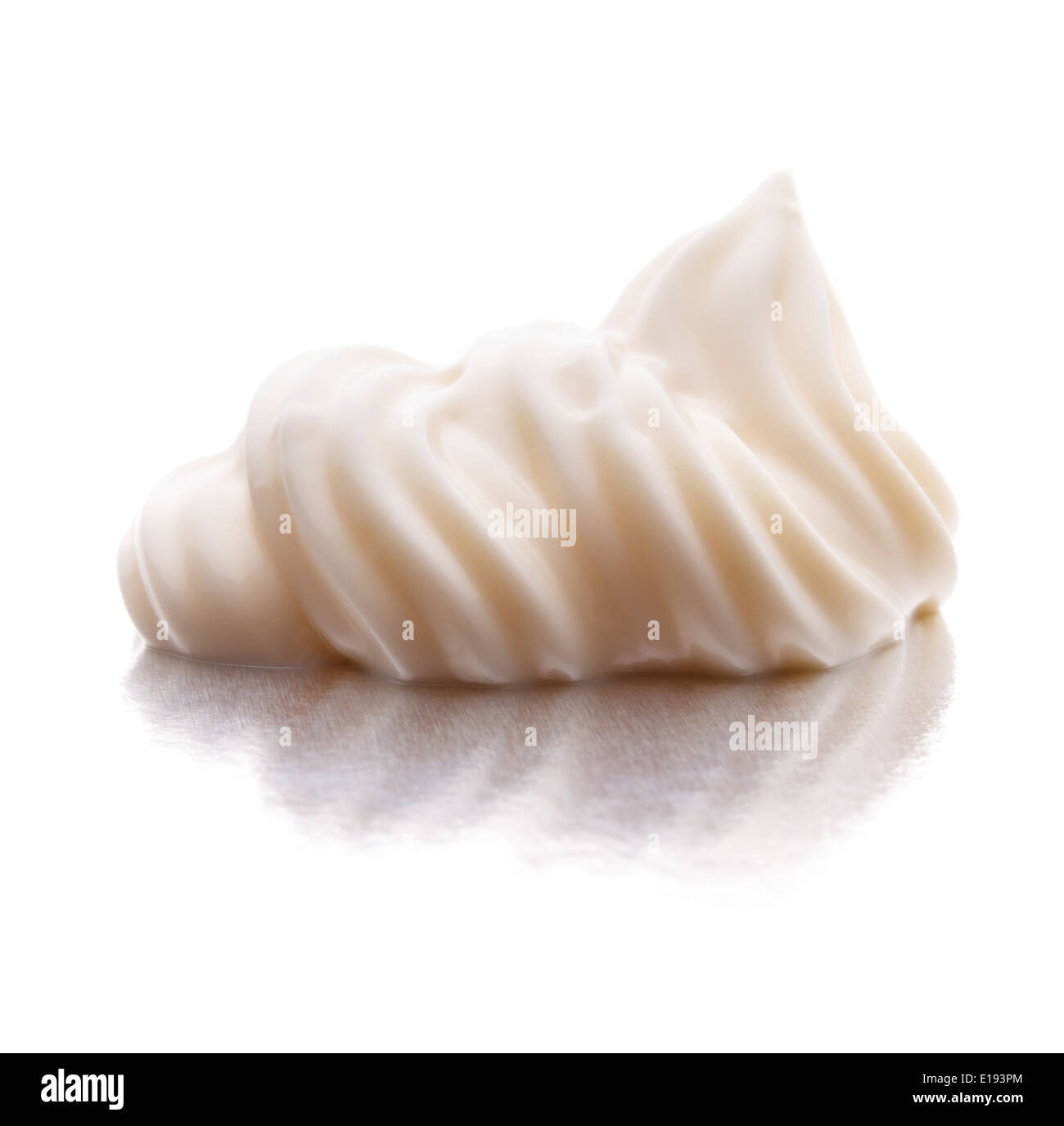 Mayonnaise swirl isolated on white background cutout Stock Photo - Alamy