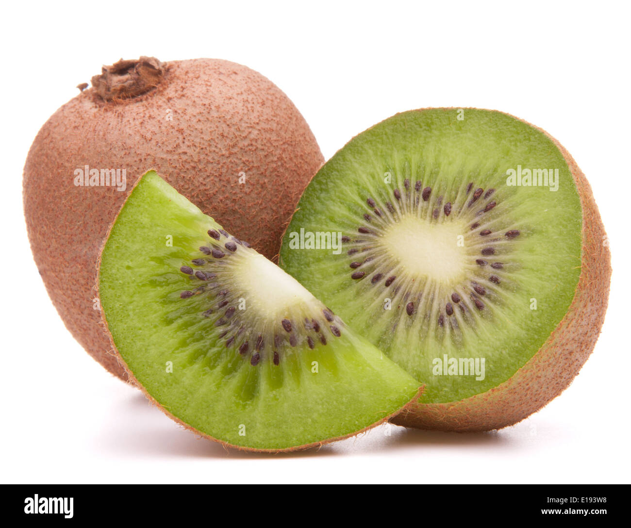 Sliced kiwi fruit segment isolated on white background cutout Stock ...