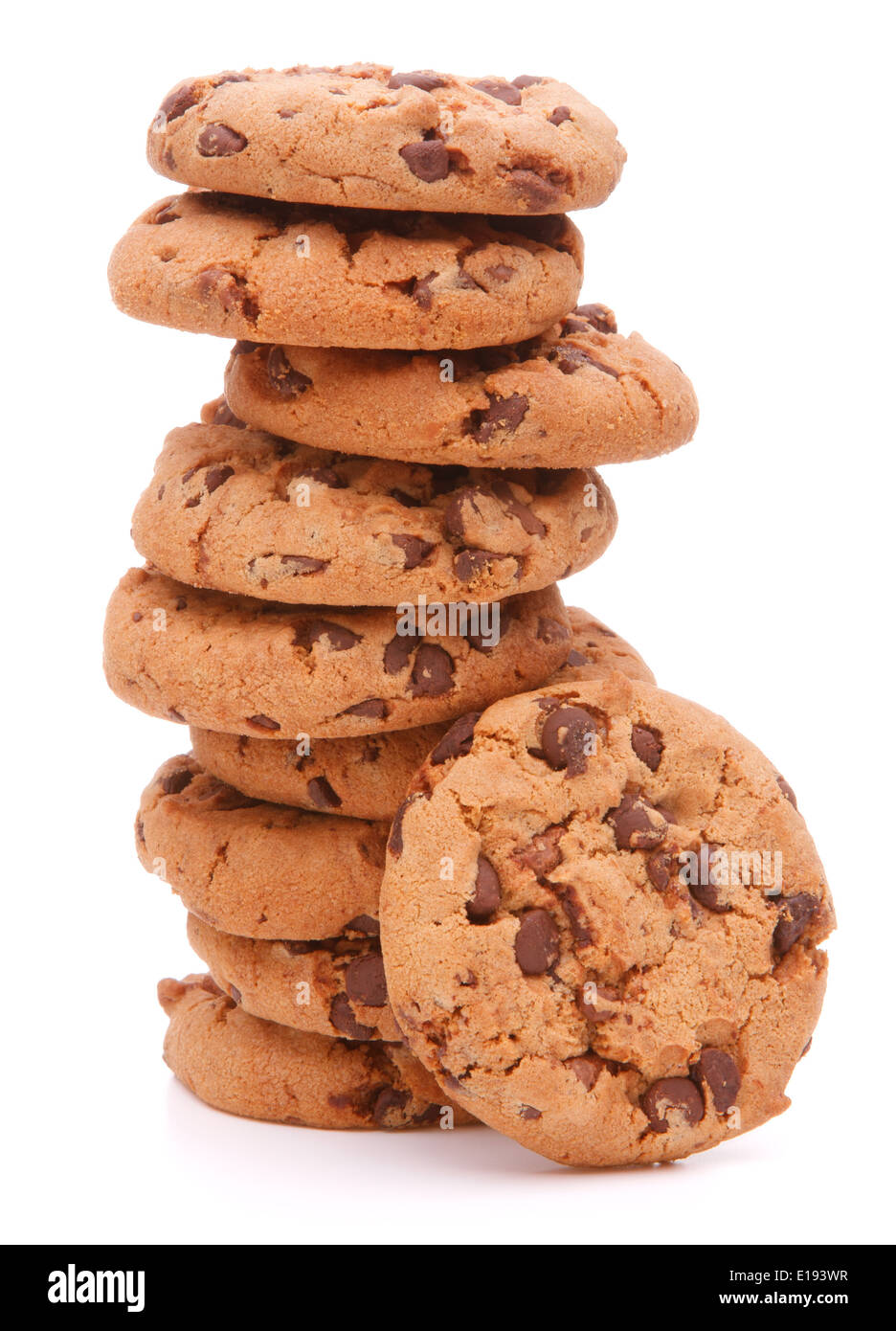 Chocolate homemade pastry cookies isolated on white background Stock ...