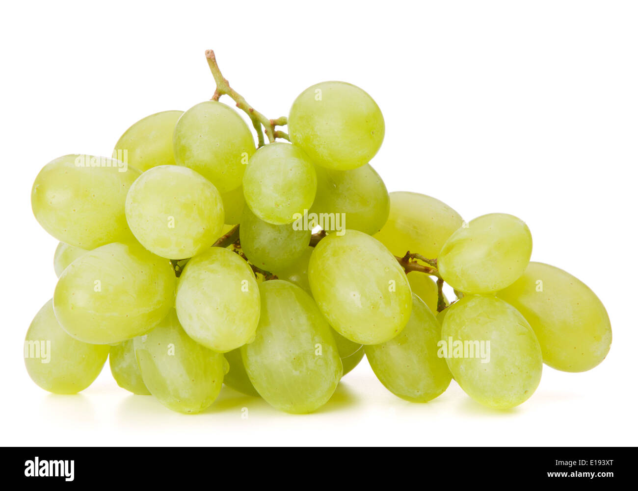 Green grape bunch isolated on white background cutout Stock Photo - Alamy