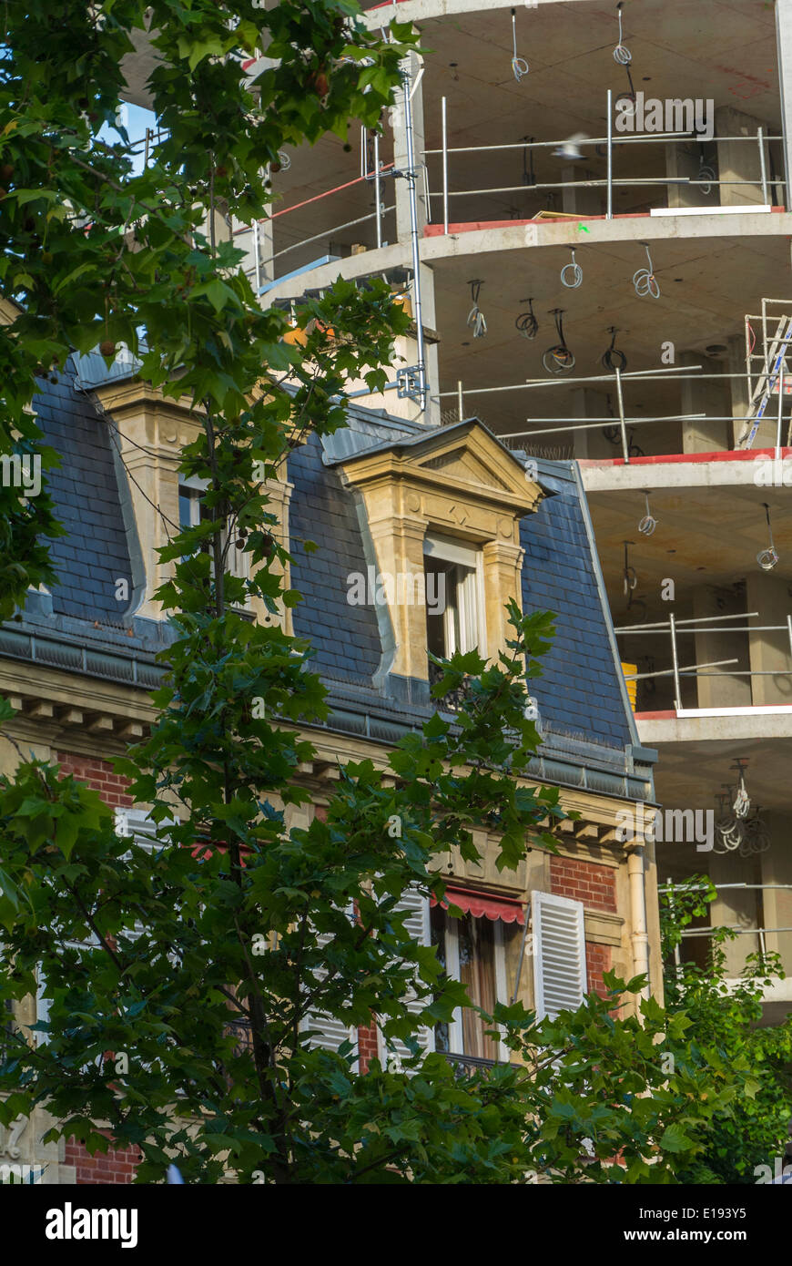 Paris, France, Contrast, Building Construction, Old and New, modern ...