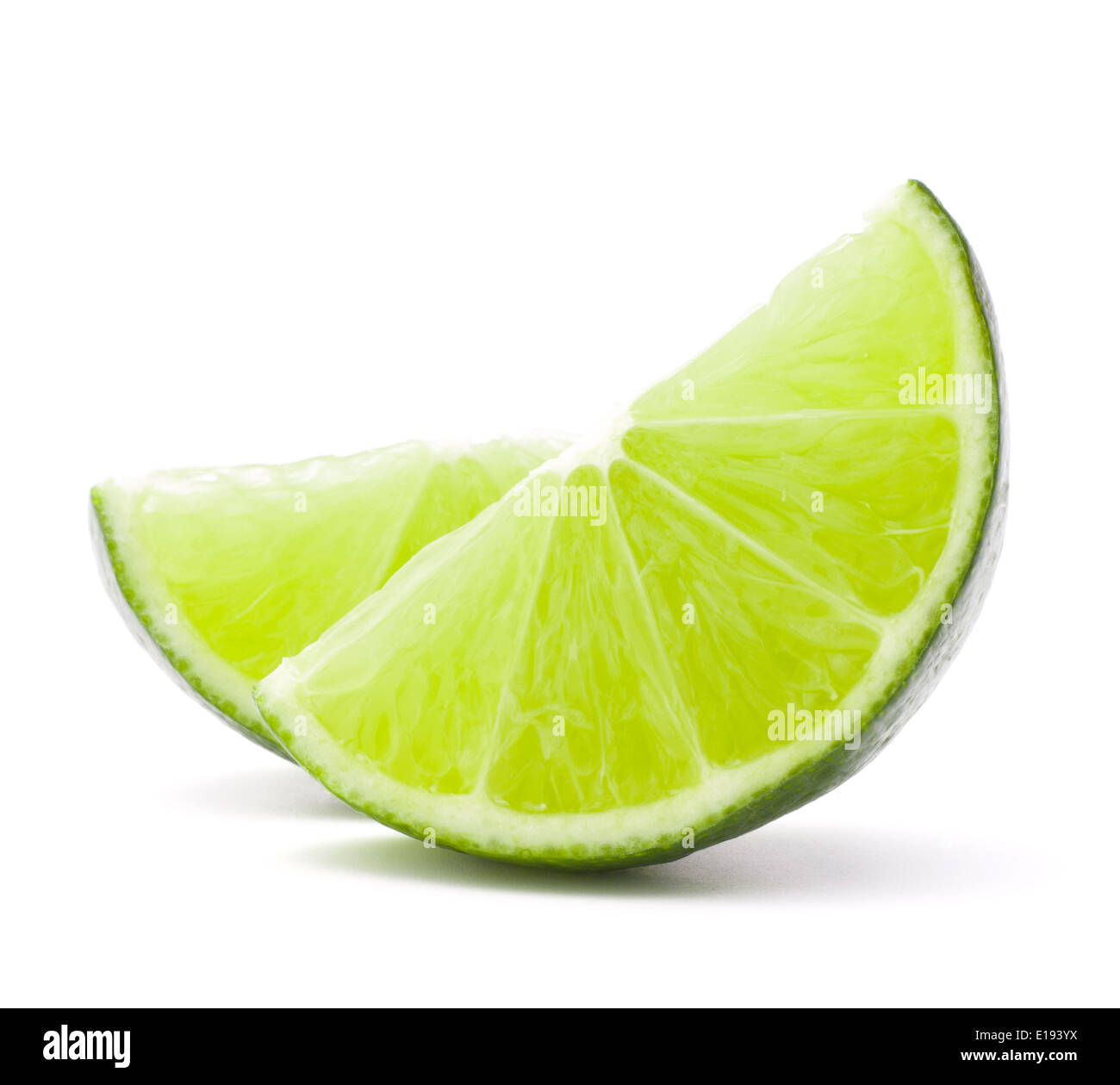 Citrus lime fruit segment isolated on white background cutout Stock ...