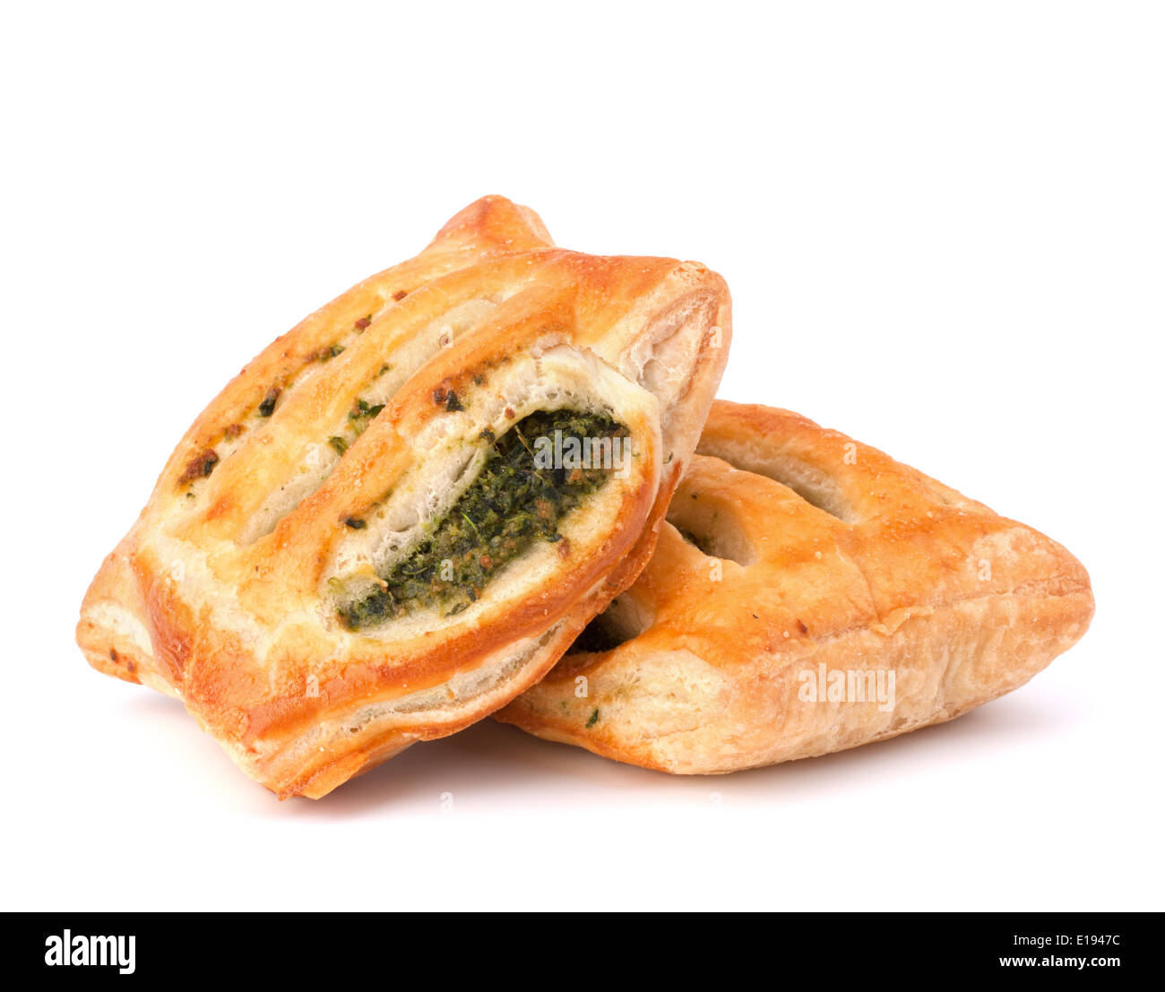 Puff pastry bun isolated on white background. Healthy patty with ...
