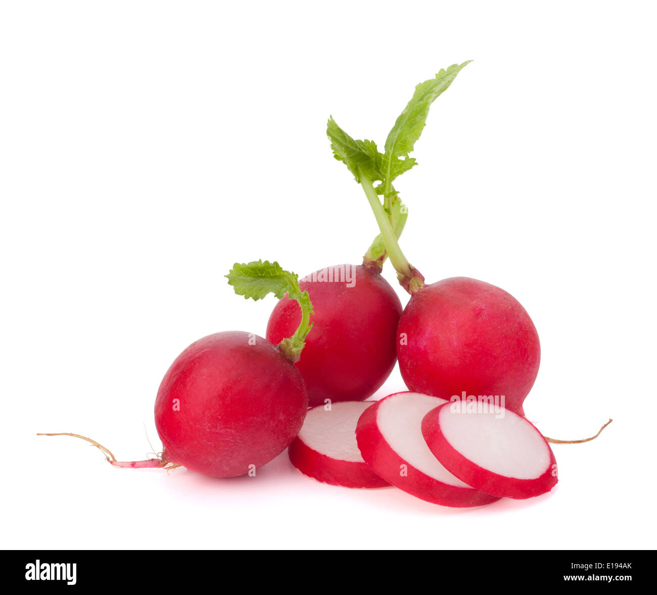 Small garden radish isolated on white background cutout Stock Photo - Alamy