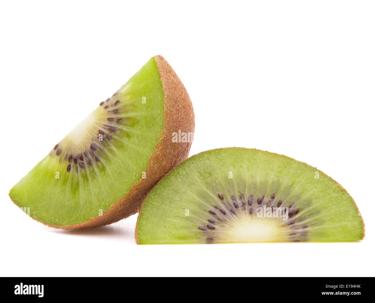 Sliced kiwi fruit segment isolated on white background cutout Stock ...