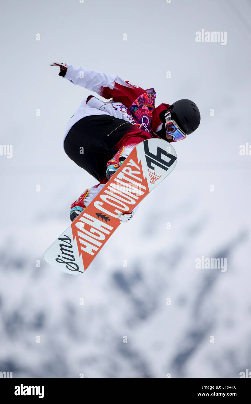 Derek Livingston (CAN) competing in Men's Snowboard Halfpipe at the ...