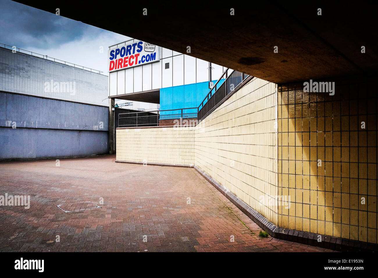 A pedestrian underpass in Basildon Town Centre Stock Photo - Alamy