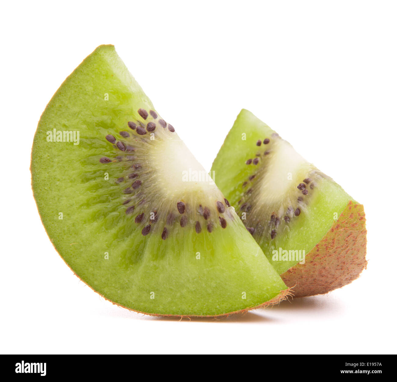Sliced kiwi fruit segment isolated on white background cutout Stock ...
