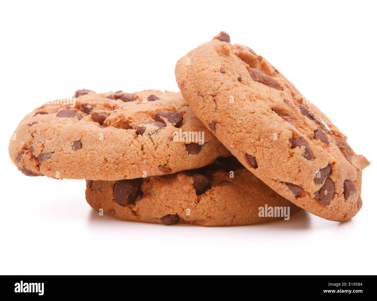 Chocolate homemade pastry cookies isolated on white background Stock ...