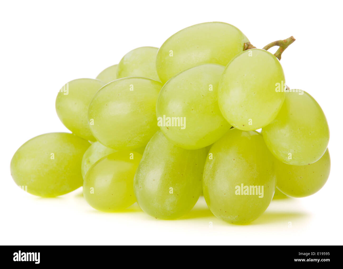 Green grape bunch isolated on white background cutout Stock Photo - Alamy