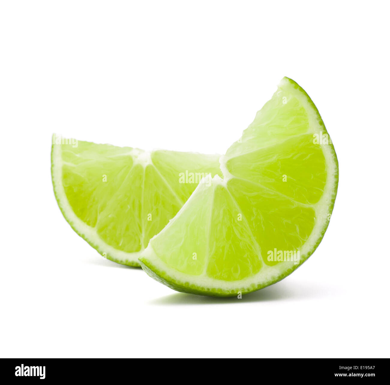 Citrus lime fruit segment isolated on white background cutout Stock ...