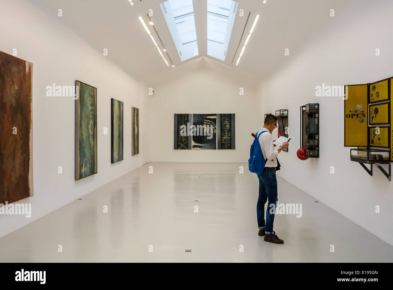 Paris, France, French Modern Art Gallery walls, Marais Area, "Galerie ...