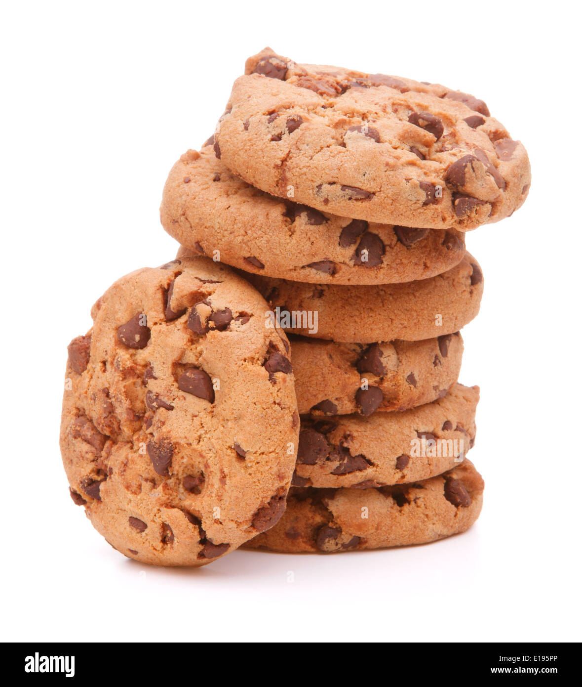 Chocolate homemade pastry cookies isolated on white background Stock ...