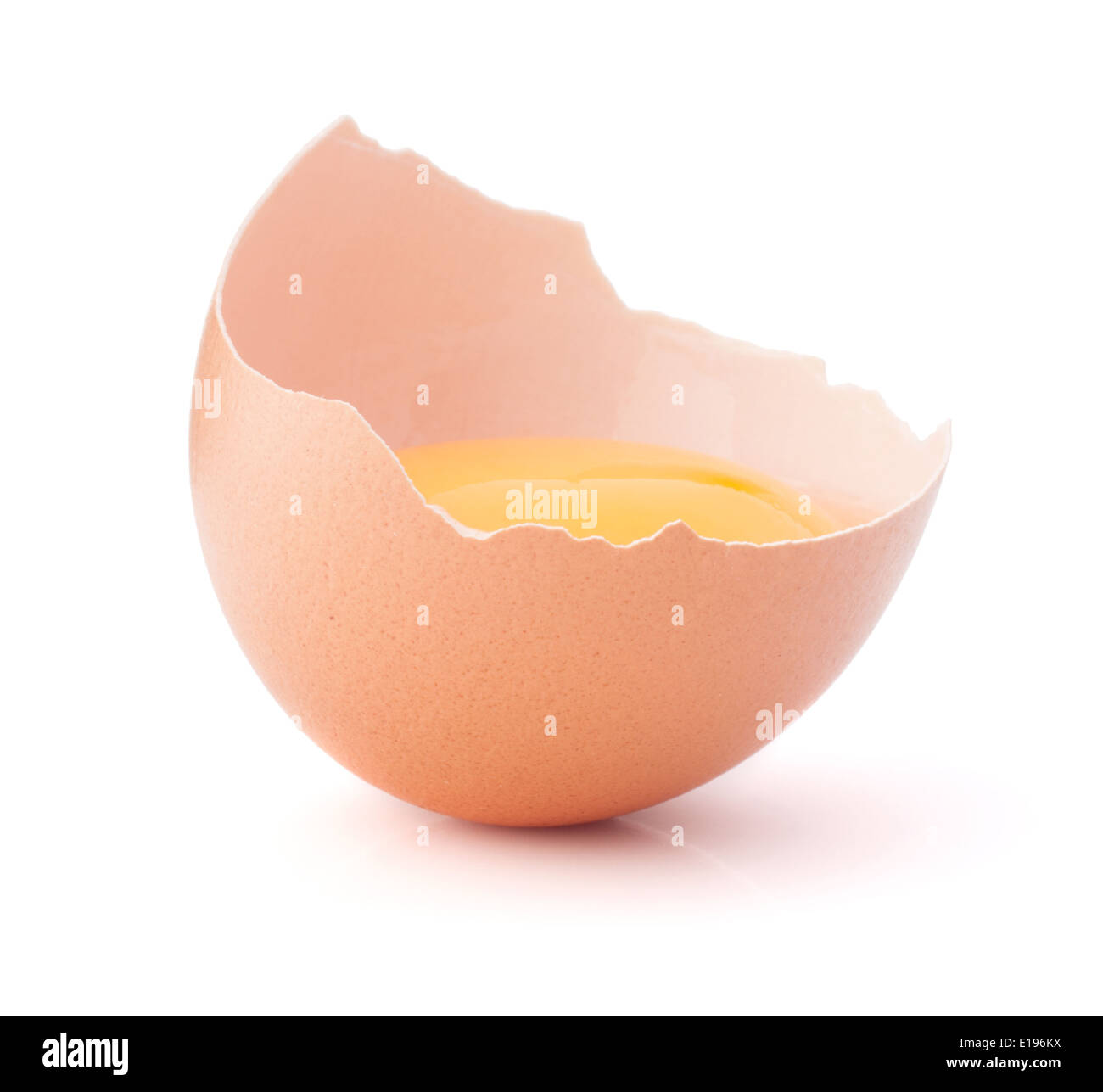 Breaking egg isolated on white background cutout Stock Photo - Alamy