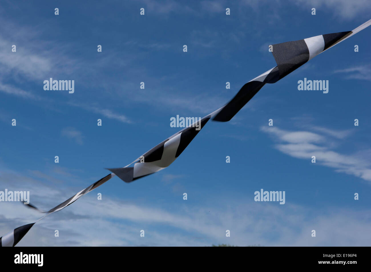 Cornish Flag (Kernow) bunting flying in cornwall on a windy day Stock ...